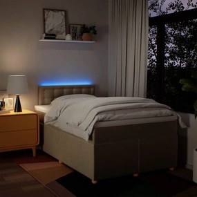 Box spring postel s matrací krémová 120x200 cm textil 3288966