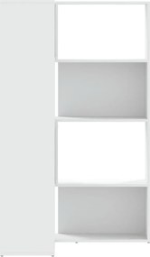 Rohová 4patrová knihovna bílá 85 x 85 x 140 cm kompozitní dřevo 3307810