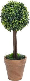 Umělé zimostrázy ve tvaru koule 2 ks s květináči zelené 56 cm 336517