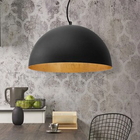 Toolight Závěsná stropní lampa s kovovou mísou černá 50cm