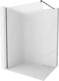 Mexen Kioto, sprchová zástěna Walk-In 110 x 200 cm, 8mm sklo námraza, grafitový profil, 800-110-101-66-30