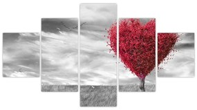 Obraz - Srdce korunou stromu (125x70 cm)