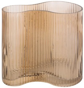 OnaDnes -20% Time for home Světle hnědá skleněná váza Lilia 18 cm