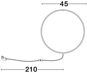 LED nástěnné svítidlo Ring 18W 79 zlaté