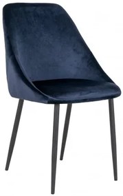 Jídelní židle PORTO samet, modrá House Nordic 1001273