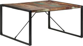 vidaXL Jídelní stůl 140 x 140 x 75 cm masivní recyklované dřevo [321573] Barva: Černá