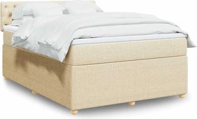 Box spring postel s matrací krémová 160x200 cm textil 3289819
