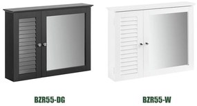 Sobuy SoBuy BZR55-DG Zrcadlová skříňka Nástěnná skříňka Koupelnový nábytek Tmavě šedá