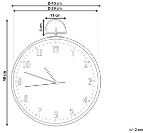 Nástěnné hodiny ø 40 cm ze světlého dřeva OPFIKON Beliani