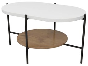 Konferenční stolek ARENA, 80x50x50, bílá/černá