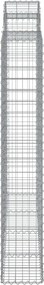 Klenuté gabionové koše 2 ks 200x50x180/200cm pozinkované železo 3146404