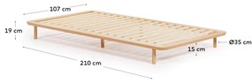 Dřevěná postel marewa 90 x 200 cm MUZZA