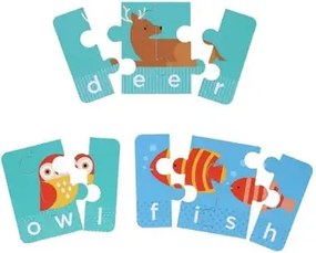 Petit Collage Moje první hláskování puzzle se zvířátky / od 2 let
