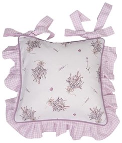 Bavlněný povlak na podsedák s volánky Lavander Garden - 40*40 cm