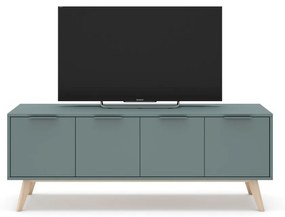 Zelenošedý TV stolek 140x53 cm Pisco – Marckeric