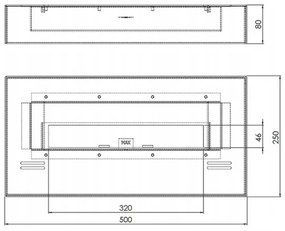 InFire - BIO krb 8x50 cm 3kW černá