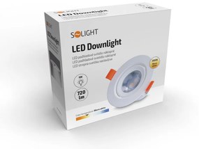 Solight LED podhledové světlo bodové, 9W, 720lm, 3000K, kulaté, bílé