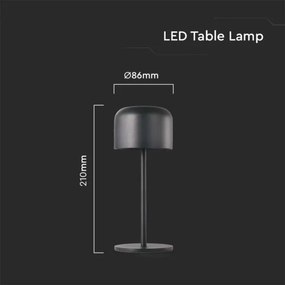 LED Stmívatelná stolní lampa LED/1,5W/5V 2700-5700K IP54 černá