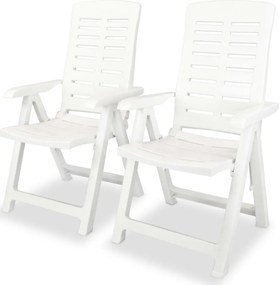 vidaXL Polohovatelné zahradní židle 2 ks plastové [43896] Barva: antracitová