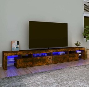 vidaXL TV skříňka s LED osvětlením 260x36,5x40 cm [3152822] Barva: kouřový dub