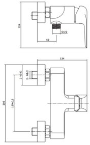 Cersanit S951-352 - Sprchová baterie CITY lesklý chrom