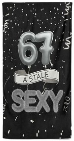 Osuška Stále sexy – černá (věk: 67, Velikost osušky: 100x170cm)