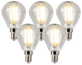 Sada 5 stmívatelných LED žárovky E14 Globe P45 5W 470lm 2700K