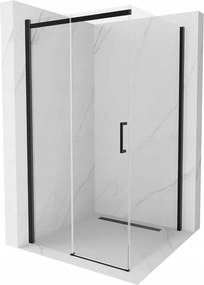 Mexen Omega sprchový kout 100x100cm, 8mm sklo, černý profil-čiré sklo, 825-100-100-70-00