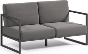 Tmavě šedá hliníková zahradní pohovka Comova – Kave Home