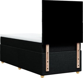 Box spring postel s matrací černá 90x190 cm textil 3291137