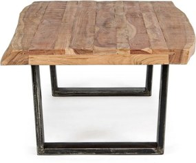 Černý/v přírodní barvě konferenční stolek s deskou z akácie 70x120 cm Elmer – Bizzotto