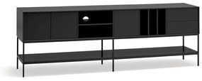 Černý TV stolek 220x74x45 cm Platt – Teulat