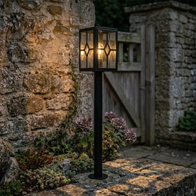 Klasická venkovní stojací lampa černá 100 cm IP44 - Dover