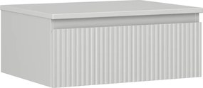 Mexen Rivel, koupelnová skříňka 60 cm s pracovní deskou, 1 zásuvka, drážkovaná, matná šedá, 91A20-06023-1-BFC62