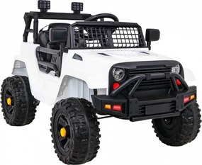 Ramiz Autíčko Jeep Dark Night na baterie pro děti bílé + pomalý start + EVA kola + LED audio