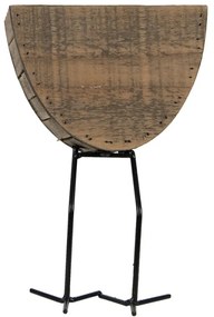 Dekorační dřevěný obal na květiny na kovových nožkách – 17x13x25 cm