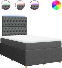 Box spring postel s matrací tmavě šedá 120x190 cm textil 3294303