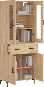 Skříň highboard dub sonoma 69,5 x 34 x 180 cm kompozitní dřevo 3198532