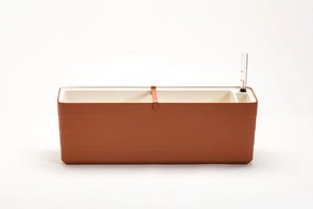 Samozavlažovací truhlík Berberis terakota/slonová kost 60 cm
