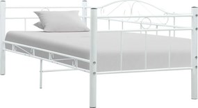 vidaXL Rám denní postele kov 90 x 200 cm [286135] Barva: Bílá