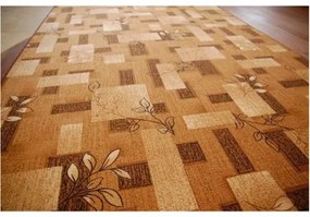 Kusový koberec AMALIA hnědý Rozměr: 100x250 cm