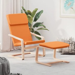Relaxační křeslo s podnožkou tmavě žluté textil 3154420