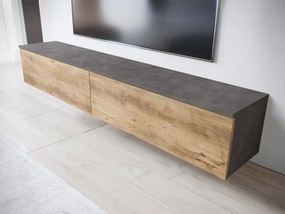 TV stolek Dlone 180, Barva: matera / breslau kaštan, Osvětlení: bez osvětlení