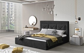 Eltap Čalouněná postel Cloe Materiál a barva potahu: Sawana 14 - černá, Rozměry (cm): 160x200
