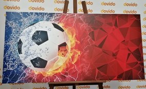 Obraz fotbalový míč - 120x60 cm