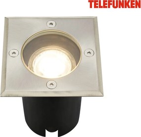 TF 322802TF TELEFUNKEN venkovní svítidlo do země, vodotěsné IP67, tvrzené sklo, GU10 patice, hranaté - BRILONER