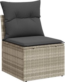 Set pohovek 6 ks Světle šedá polyratan 3346832