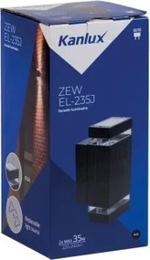 Svítidlo Kanlux ZEW EL-235J-B GU10 IP44 černá 22440