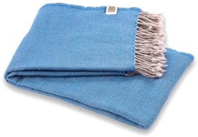 Vlněná deka Kostadina merino - modrá
