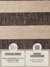 Hanse Home, Běhoun Handloom 106334 Playa White Black, 80x300, černobílá, chodba / předsíň